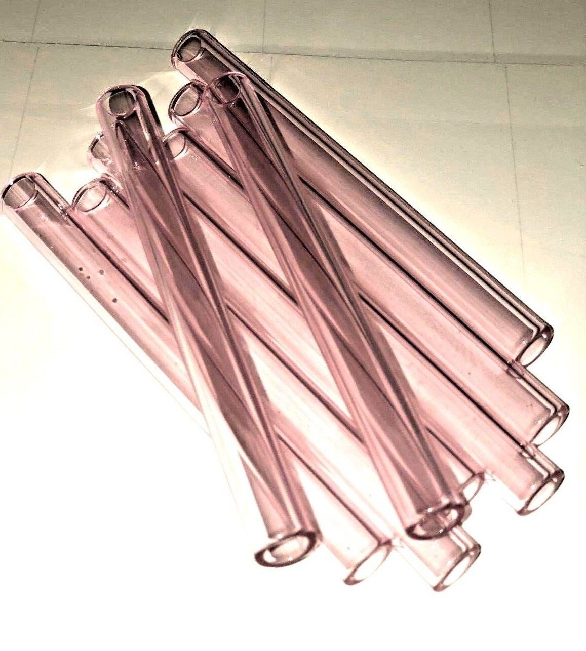 PINK 10 mm x 1.5 mm Thickness x 4" Long PYREX GLASS BLOWING TUBE MEDIUM ...