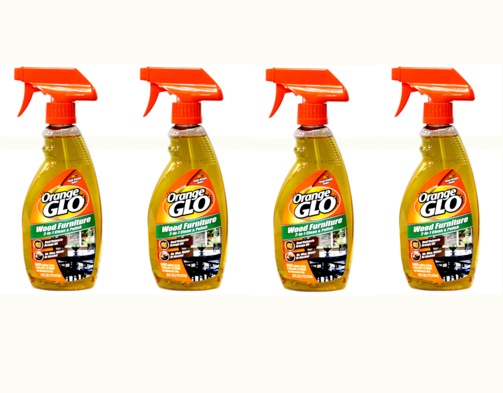 Orange Glo Wood Furniture 2-in-1 Clean & Polish, 16 oz. - Pack of 4 ...