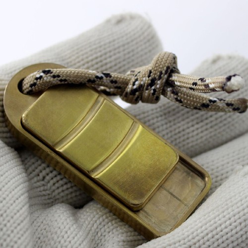 1 PC Brass Click Clicker Magnetic Push Card Slider Hand Fidget Pocket ...