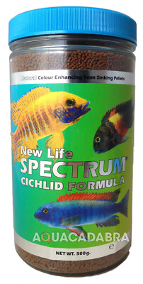 NEW LIFE SPECTRUM CICHLID FORMULA 500g 1MM SINKING PELLET MALAWI TANK ...