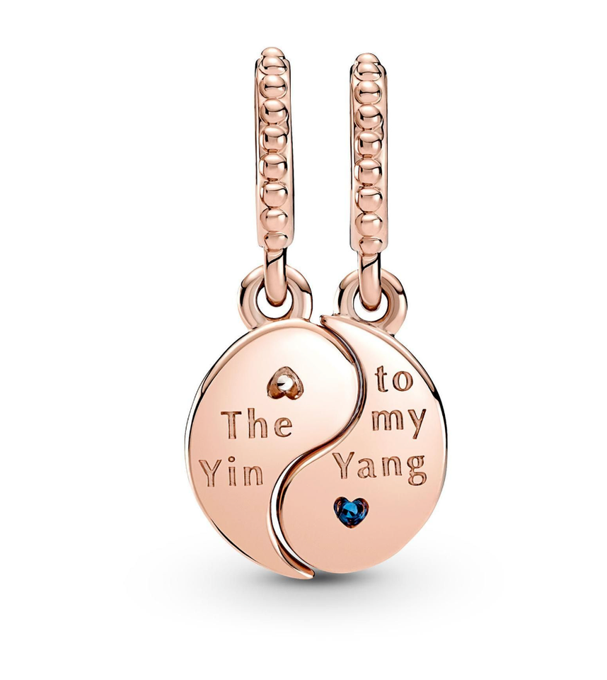 Pandora 14k Rose Gold-Plated Splittable Yin & Yang Sparkling Charms ...