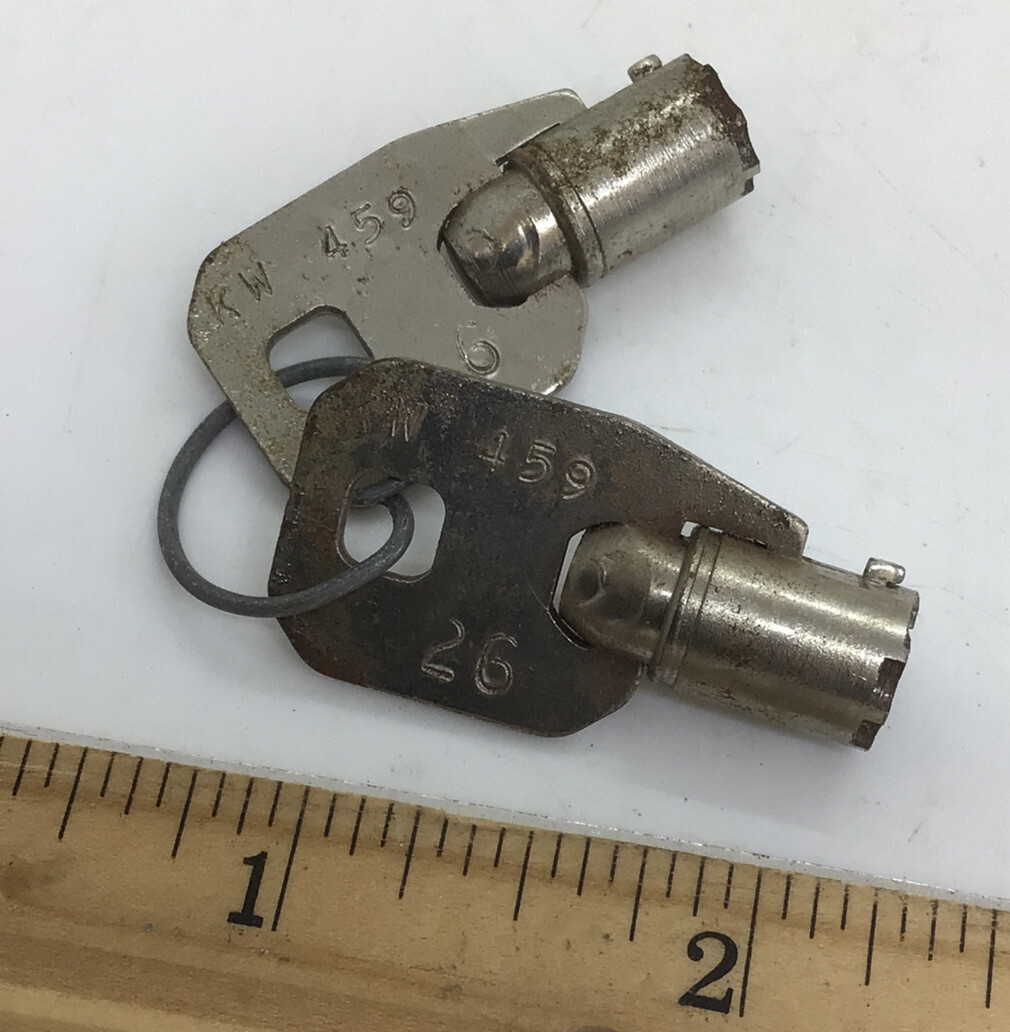 Matching Pair ACE Chicago Lock Vending Machine Keys Soda Coke Coca-Cola ...
