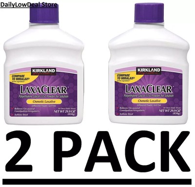 Laxative Polyethylene Glycol Kirkland Signature LaxaClear 100 Doses VS ...