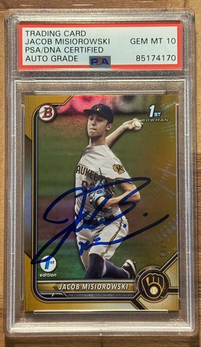 2022 Bowman Draft 1st Edition - Gold Foil #BD-132 Jacob Misiorowski /50 ...