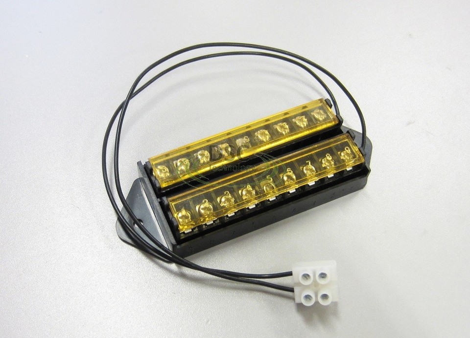 8 Way Terminal Block Bus Bar, 1 Input to 8 Out, 12V DC / 24V AC Input ...