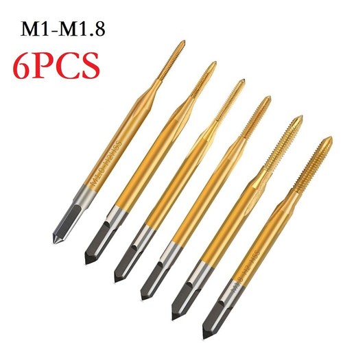 Gold colored Thread Tap Set for Mechanical Engineering and Furniture ...