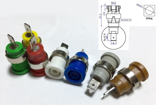 16PCS 600V 32A 4mm Binding Post Banana Socket Panel Mount Test Probe 8 ...