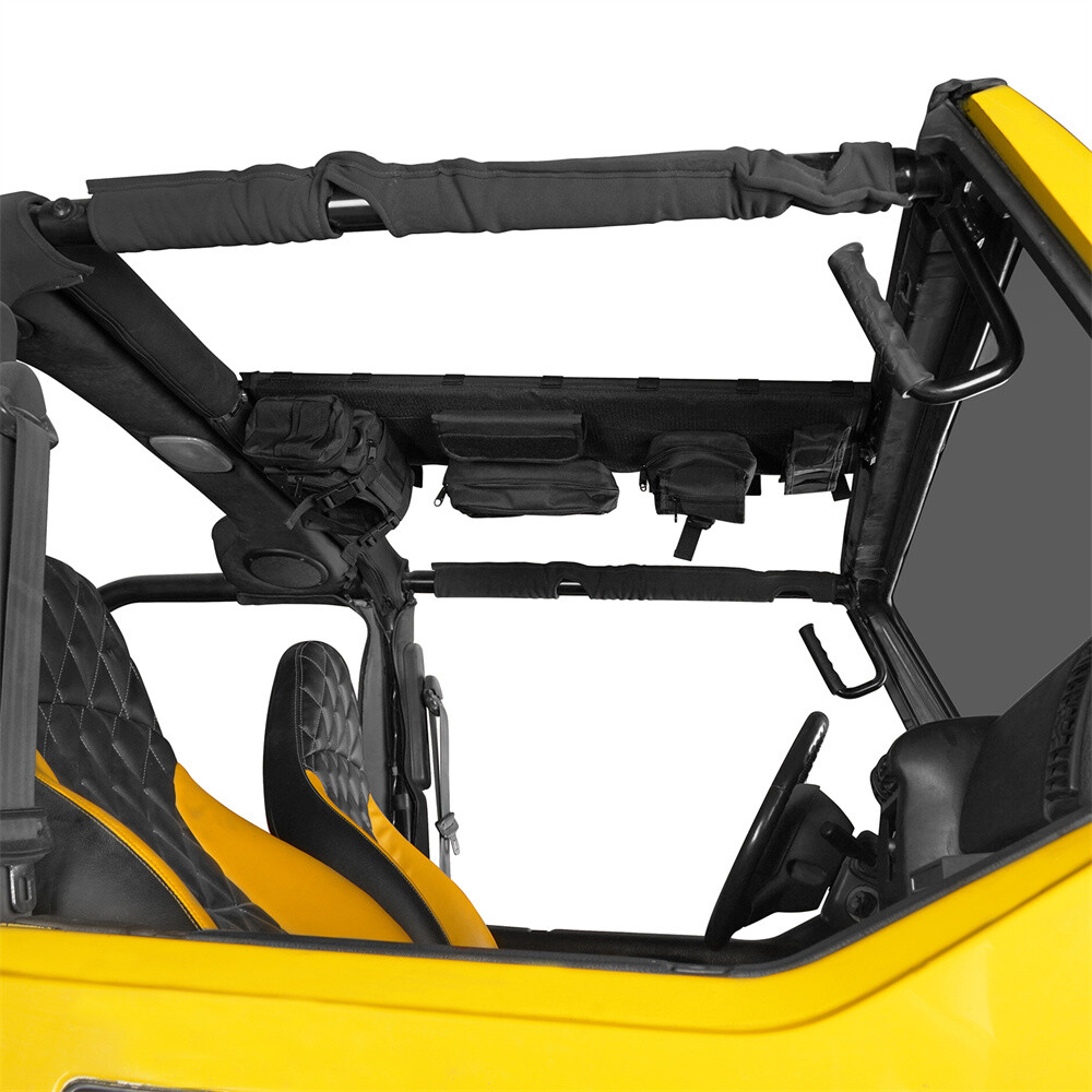 Front Overhead MOLLE Panel with 5x MOLLE Pouches Fit 1997-2006 Jeep ...