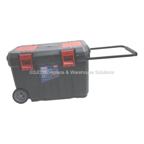 Extra Large Jumbo Mobile Heavy Duty Tool Storage Box with Wheels 75cm ...