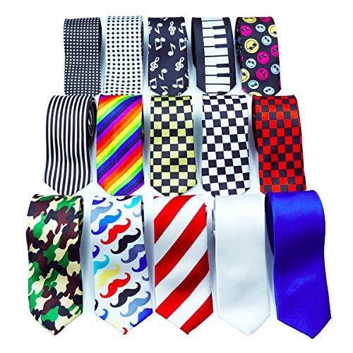 Classic Designer NARROW NECKTIE Selections for All Black White Checker ...