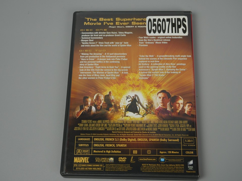 Spider-Man 2 (DVD Full Screen Special Edition, 2-discs) NEW Sealed ...