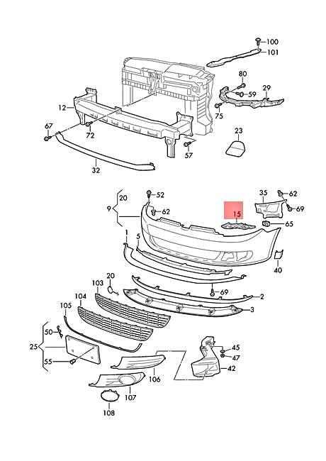 Genuine Guide piece left front left rear VW Golf R32 GTI Rabbit ...