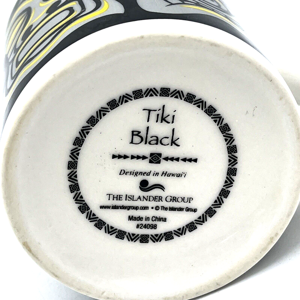 Tiki Black Coffee Mug The Islander Group #24098 Designed In Hawaii | eBay