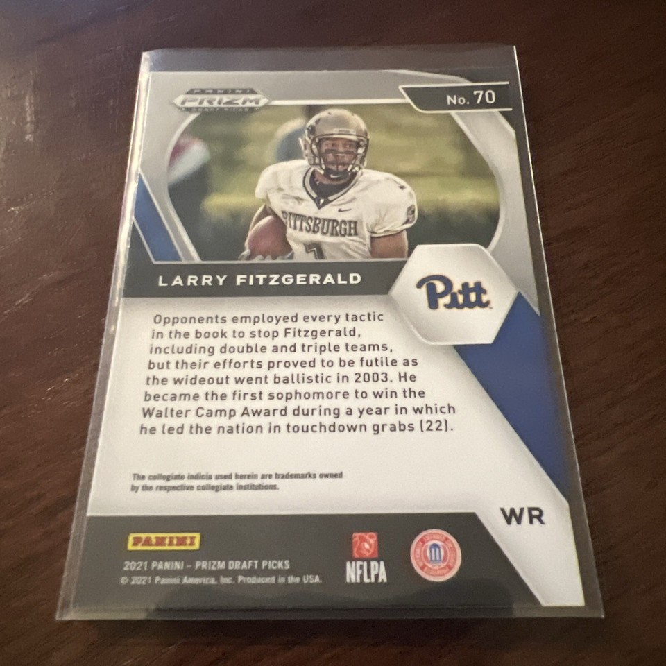 Larry Fitzgerald 2021 Panini Prizm Draft Picks Collegiate #70 ...