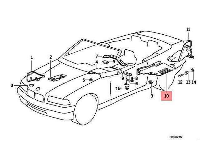 Exhaust Muffler Rear Heat Shield Insulation 51481977265 BMW E36 323 325 ...