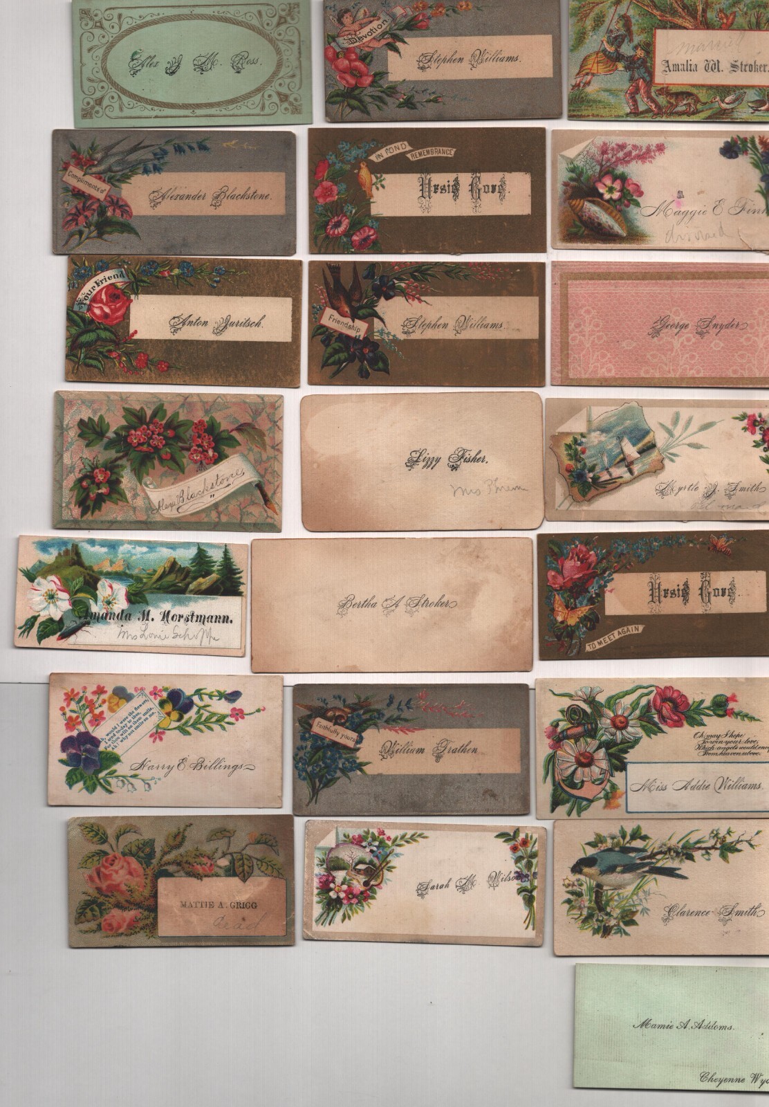 Victorian Calling Cards - 22 Calling Cards | eBay