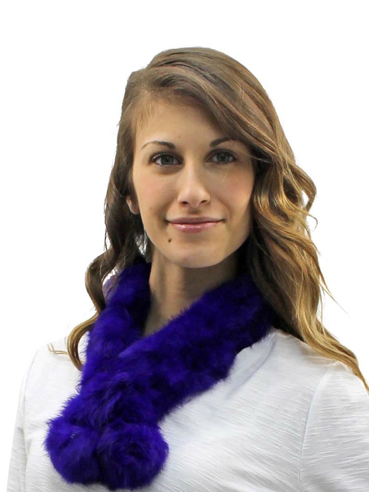PURPLE FUR NECK WARMER SCARF | eBay