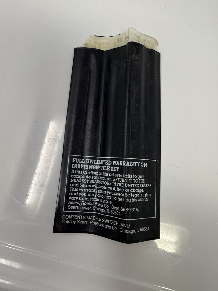 Sears Craftsman Needle File Set Jewelers #6757 Switzerland made Simonds ...