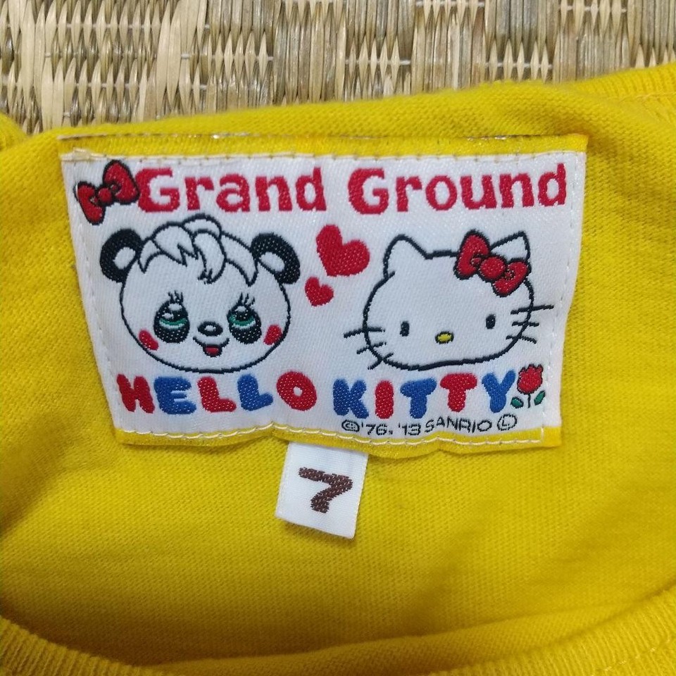 Hello Kitty Yellow T-shirt Kids 7 with Character & Heart Design | eBay