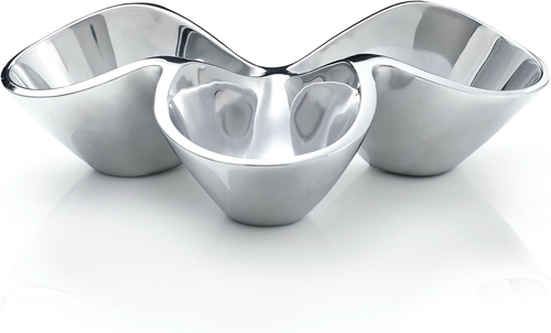 Bella Triple Condiment Server | 3 Part Divided Serving Tray for ...