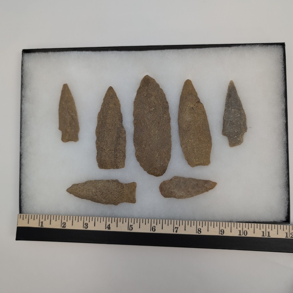 7 Authentic Arrowheads Blades Native American Artifacts New York / Ohio ...