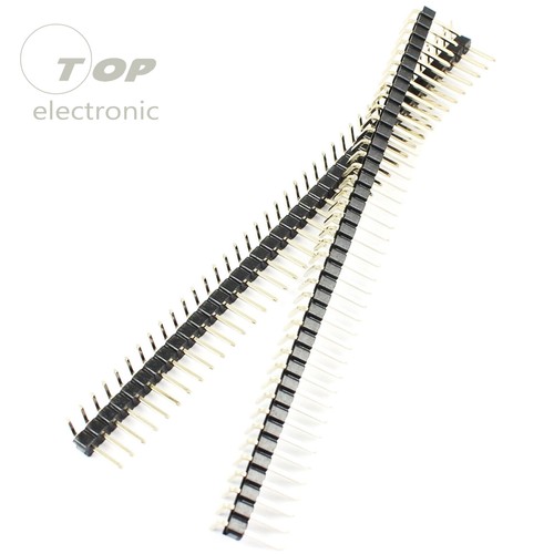 50Pcs 40Pin 2.54mm Single Row Right Angle Pin Header Strip Arduino kit ...