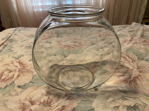 ️Vintage 1960’s Fish Tank Bowl Vintage Clear Glass Fishbowl 10” Tall ...