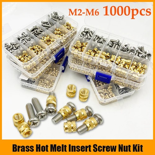 Insert M1.4 M1.6 M2 M2.5 M3 M4 M5 M6 Brass Heat Threaded Insert Nut ...