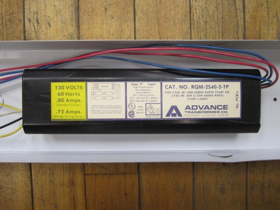 Fluorescent Light Fixture 48 Inch Shop Garage Lithonia Lighting Ceiling ...