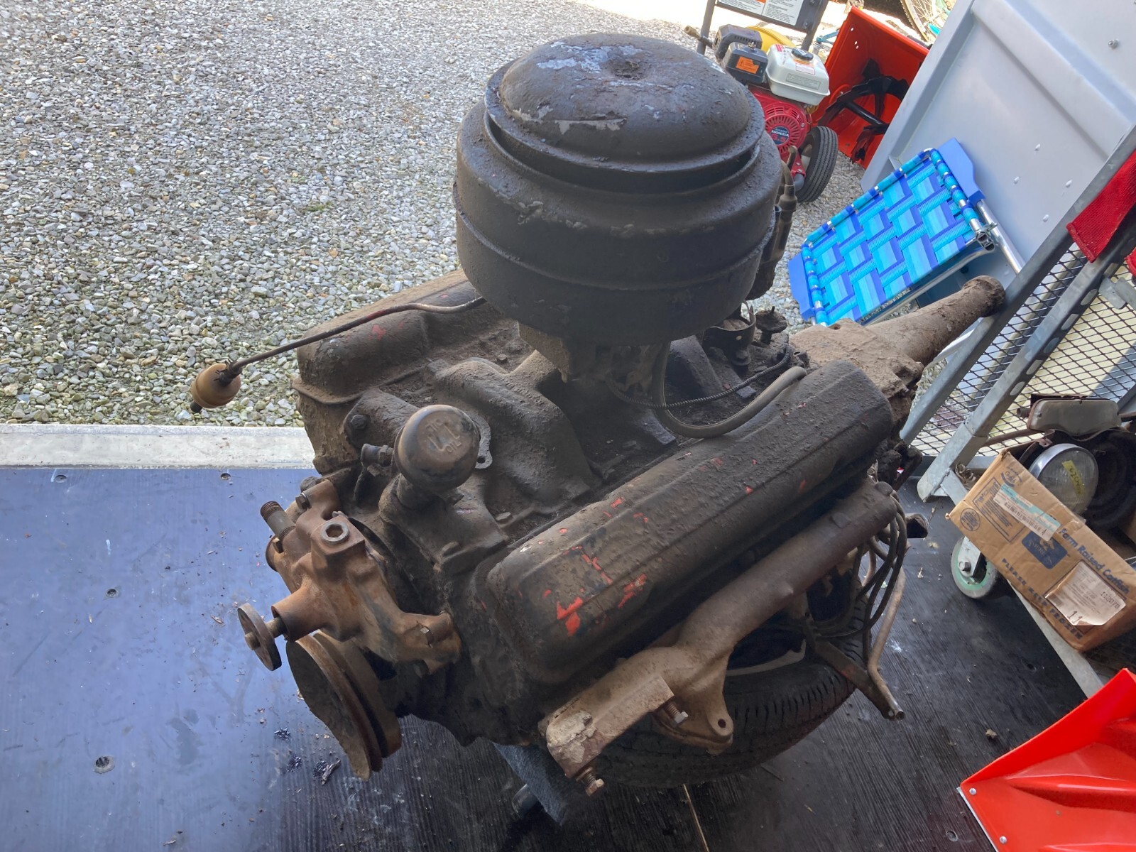 CHEVY 265 ENGINE & 3 speed 3703524 Corvette Belair 1955 Dated H 24 5 | eBay