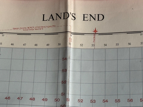 Ordnance Survey One Inch MOD Paper Map, Lands End , No: 189, 1962 | eBay UK