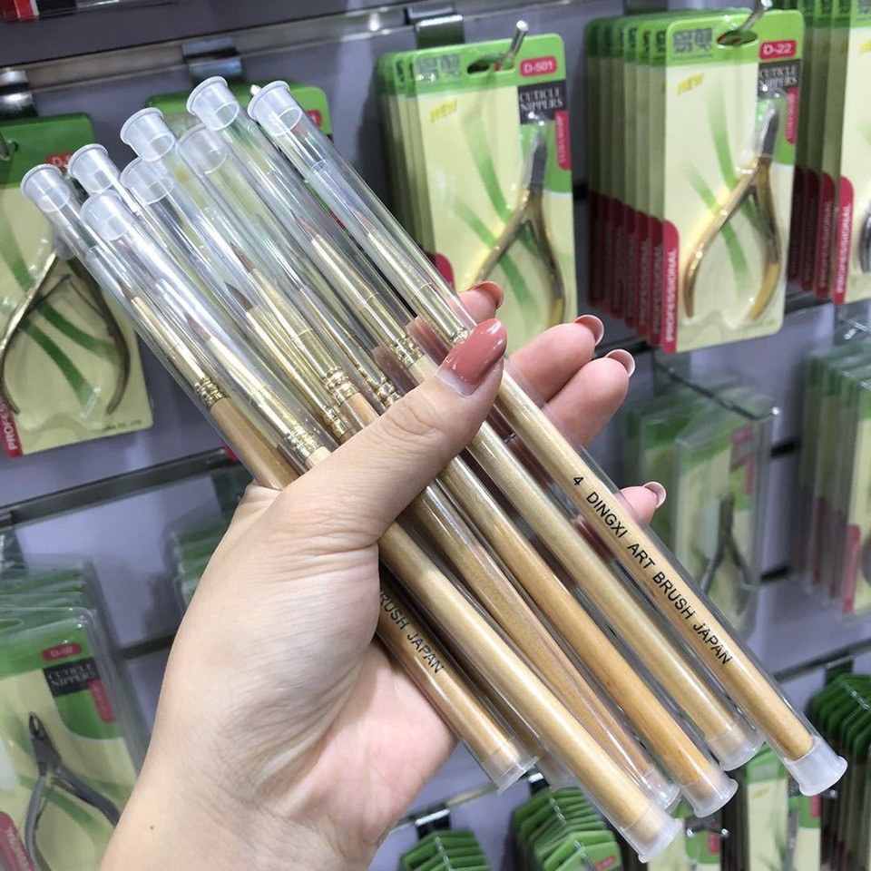 Art Painting Drawing Wooden Handle Round Kolinsky Nail Sable Hair Brush ...