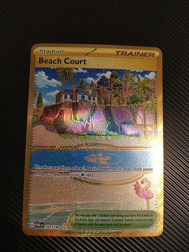 Beach Court 263/182 - Pokemon Paradox Rift Gold Secret Rare Card NM | eBay