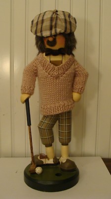 1997 ZIM'S Nutcracker Golfing Grandpa Golfer 14" Tall Limited Edition ...