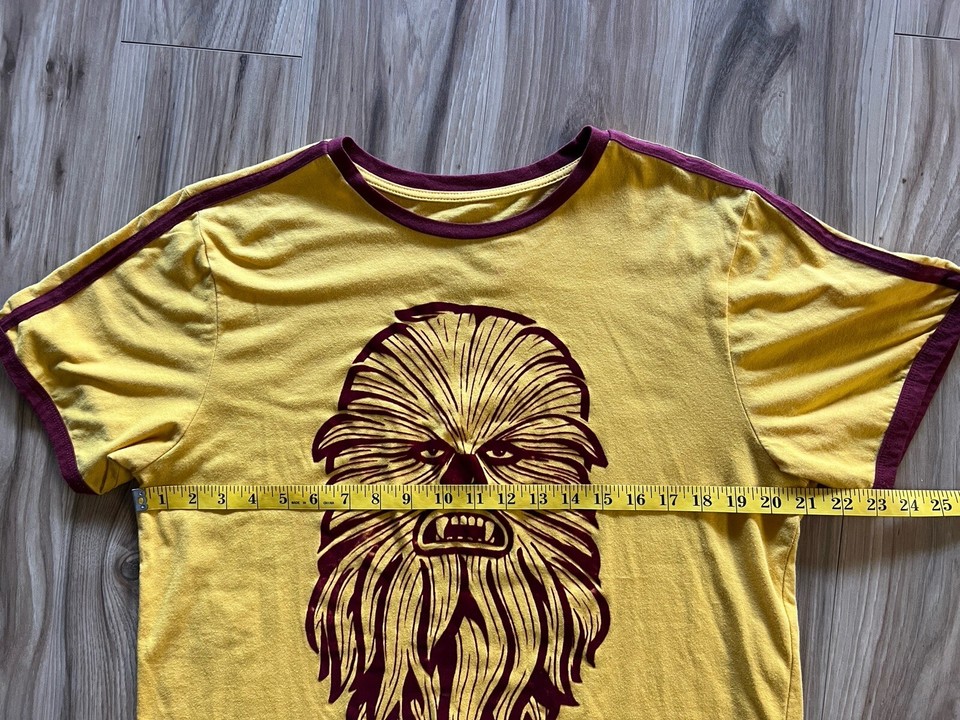 Star Wars Chewbacca Wookie Retro Uni Yellow Chewie T-Shirt Men’s Size X ...