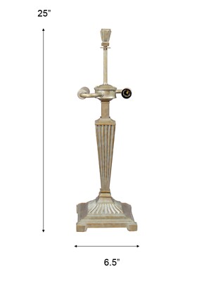 204 -DALE TIFFANY METAL 6.5X25 SATIN NICKEL BASE (REC-14"D TIFFANY ...