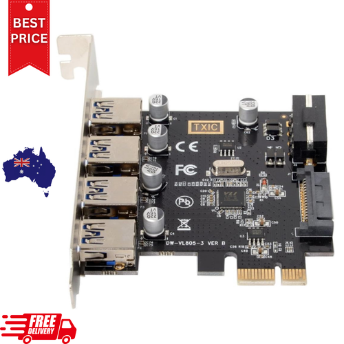 4 Ports PCI-E to USB 3.0 HUB PCI Express Expansion Card Adapter 5Gbps ...