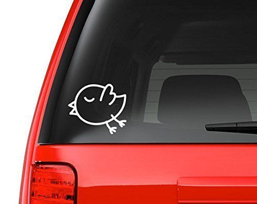 Cute Cartoon Tweety Bird Decal Sticker - White 5" Vinyl Decal for Car ...