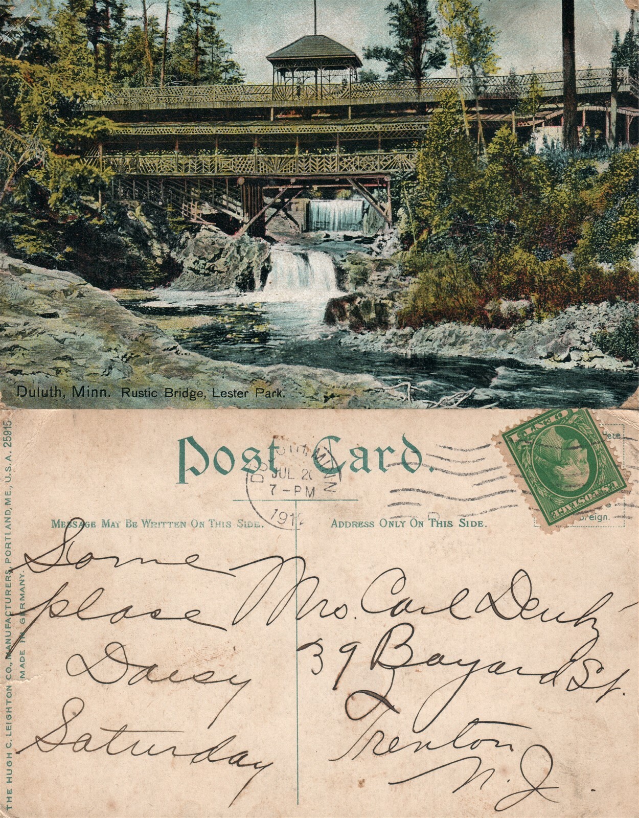 DULUTH MN RUSTIC BRIDGE LESTER PARK 1912 ANTIQUE POSTCARD | eBay