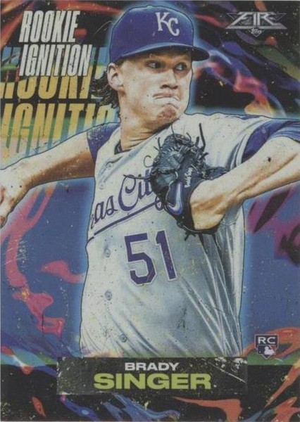 2021 Topps Fire - Rookie Ignition #RI-16 Brady Singer, Brady Singer (RC ...
