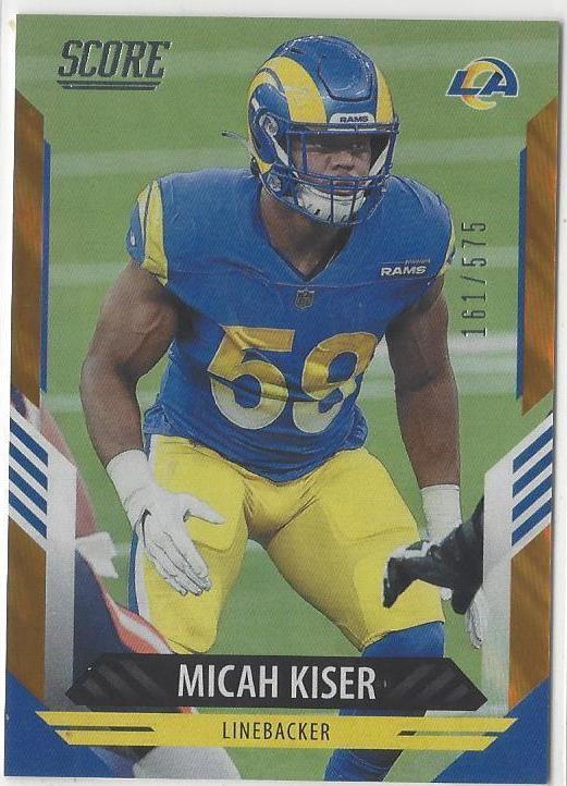 2021 Score - Micah Kiser #254 Lava /575 for sale online | eBay