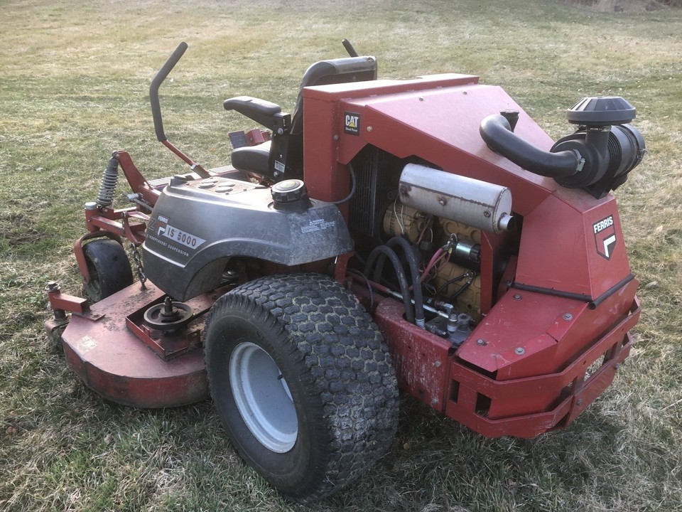 CAT diesel Ferris IS5000z mower 1057hrs is5000 caterpillar 72" mower ...