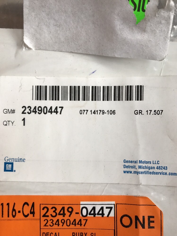 23490447 New OEM GM Decal-PUBX SI , 4X4 | eBay