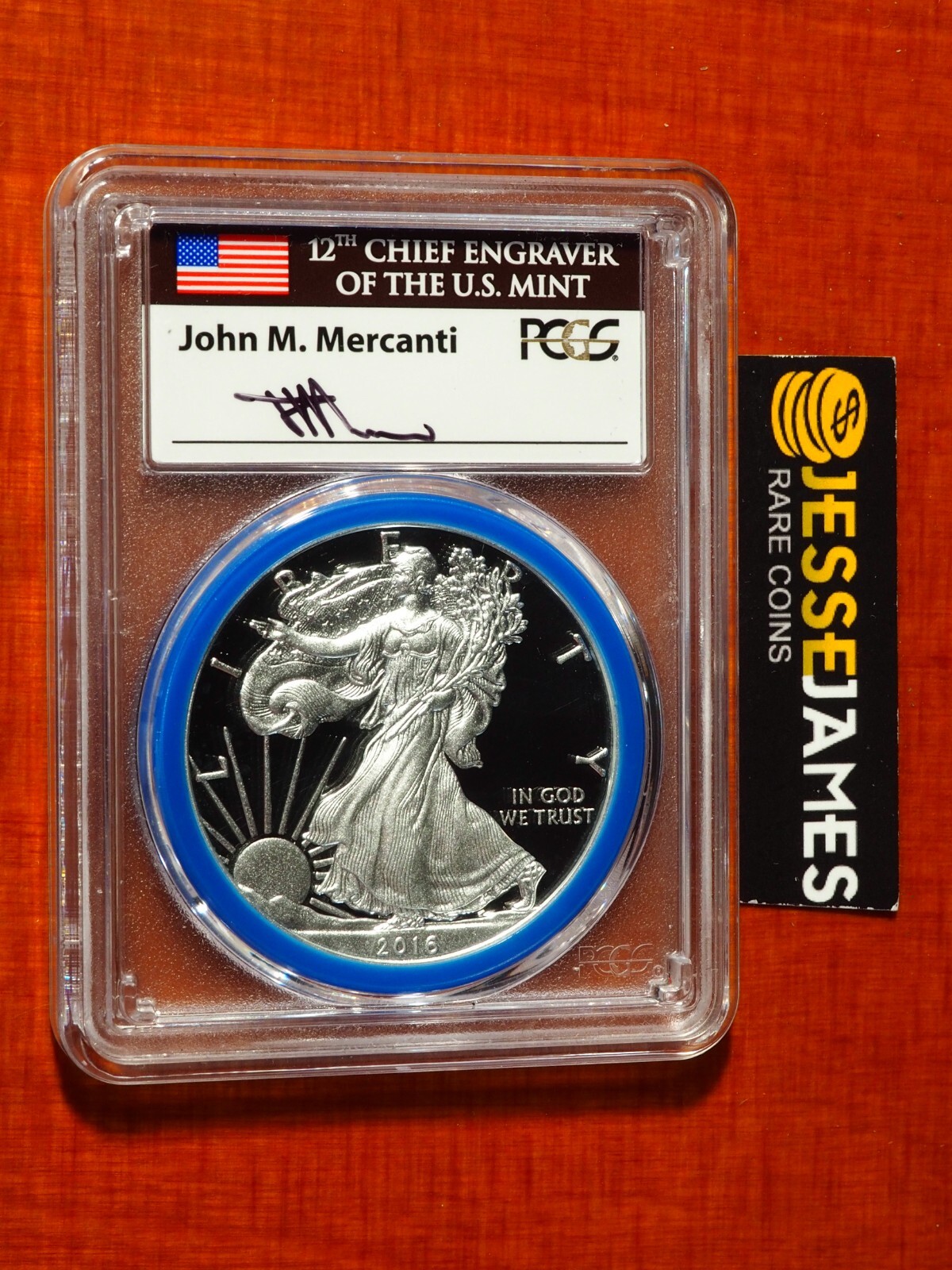 2016 W PROOF SILVER EAGLE PCGS PR69 DCAM CONGRATULATIONS SET MERCANTI ...