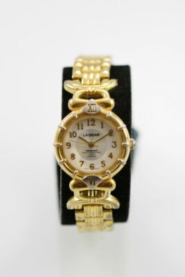 LA Gear Women Watch Stainless Steel Gold Battery Water Resist 30m White ...
