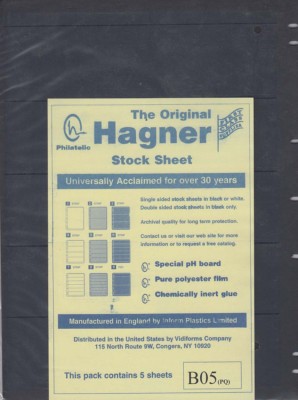Stock Sheets 10 Pages for STAMP Single Side 5 Row Polyester Film BLACK ...
