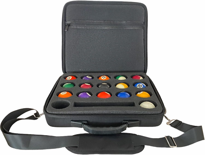 Ball Bag Hard EVA Pool Balls Carrying Case - Billiard Ball Travel ...