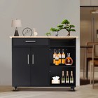 Multi-functional Kitchen Island Cart with Storage Rack Rolling Table ...