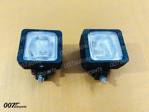 2 Mini Digger Work Lights Square Lamp for Komatsu Kubota Hitachi Cat ...