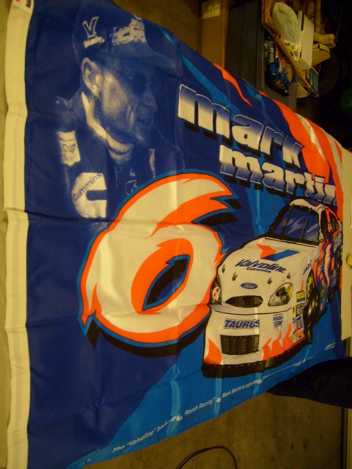 NASCAR MARK MARTIN # 6 VALVOLINE 36"X60" FLAG WITH GROMMETS | eBay